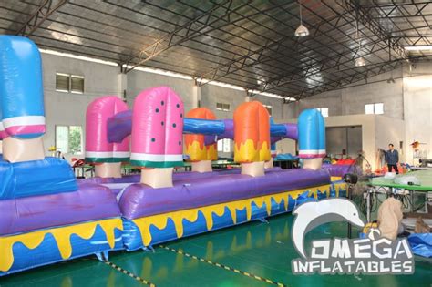 Omega Inflatables Factory 27ft Ice Pops Water Slide
