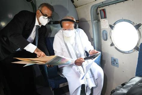 Pm Modi Undertakes Aerial Survey Of Cyclone Tauktae Affected Areas In