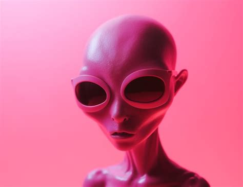 Premium Ai Image Portrait Fantasy Science Alien Art Pink Beautiful