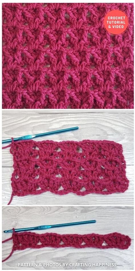 12 Different Crochet V Stitch Pattern Variations For Blankets The