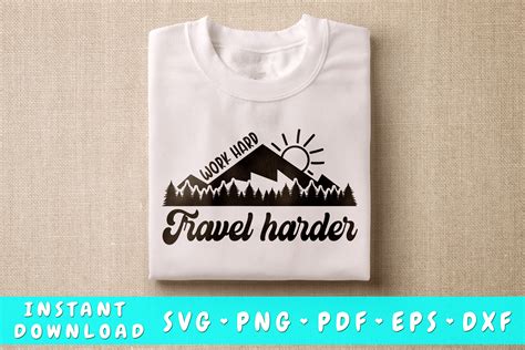 Work Hard Travel Harder Svg By Lemonstudiocreations Thehungryjpeg