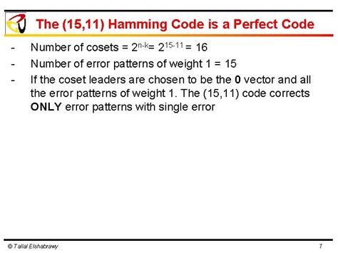 Ii Linear Block Codes Hamming Linear Block Codes