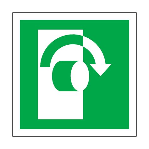 Turn Clockwise To Open Symbol Sign Safety Uk