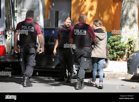 Buenos Aires Buenos Aires Argentina 16th Apr 2018 Policemen From