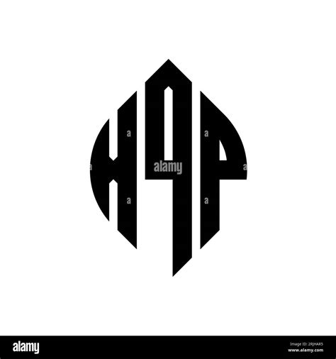 Xqp Circle Letter Logo Design With Circle And Ellipse Shape Xqp