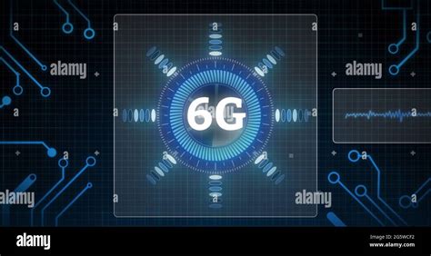 Image Of 6g Text With Scope Scanning And Data Processing On Screens