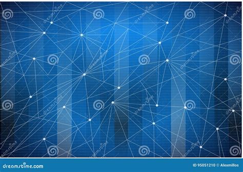 Binary Technology Network Diagram Link Stock Illustration