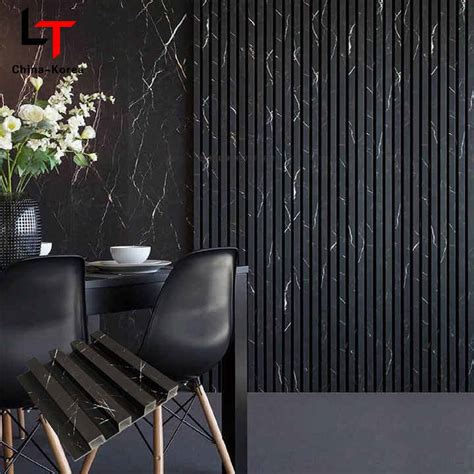 Modern Fluted Wpc Wall Panel Indoor Outdoor Clading Pvc Slat Board Grille Wood Plastic Composite
