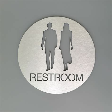 Contemporary Bathroom Sign Restroom Sign Male Female Toilet All