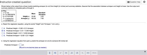 Solved Instructor Created Question Question Help Shown