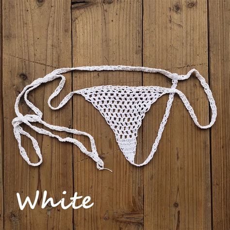 Handmade Crochet Bikini Micro Thong String Bikini Cotton Secret