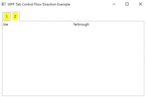Wpf Tab Control Flowdirection