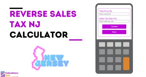 Reverse Sales Tax Calculator NJ Online