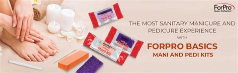 Forpro Basics Piece Pedi Kit Purple Pumice Pad White Wood Nail File Grit Orange