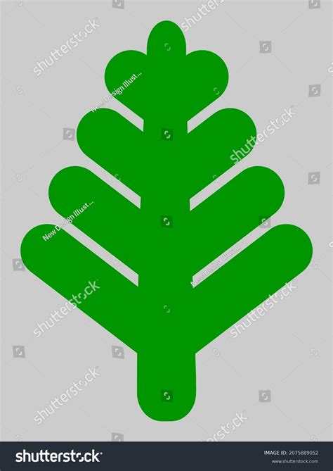 Forest Tree Vector Icon Isolated Flat Stock Vector Royalty Free