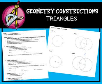 Geometry Constructions TRIANGLES By BabeMissGeometryTeacher TPT