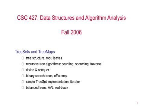 Ppt Csc 427 Data Structures And Algorithm Analysis Fall 2006