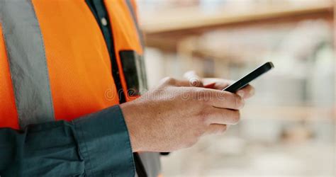 Social Media Internet And Hands Of An Architect With A Phone For