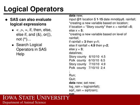 Ppt Modifying And Combing Sas Data Sets Chapter In The 6 Little Sas