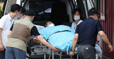 포토 녹색병원 이송된 이재명 대표