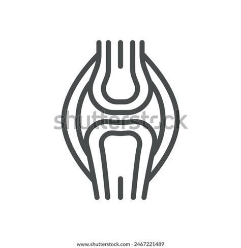 Synovial Joint Icon Simple Isolated Line Stock Vector Royalty Free