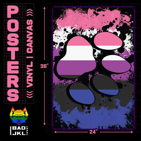 Genderfluid Pride Splat ⫸ Poster Bad Jkl
