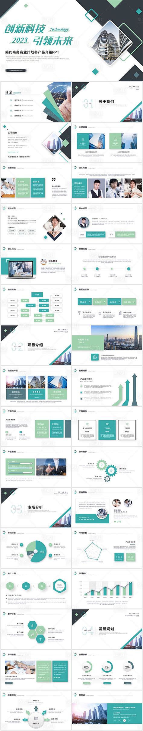 简约商业计划书产品介绍公司介绍ppt 源文件