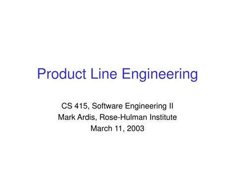 Ppt Product Line Engineering Powerpoint Presentation Free Download Id3423217