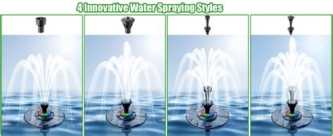 Szmp Pond Fountain 2024 Upgraded With 12 Led Lights 6w Floating Pool