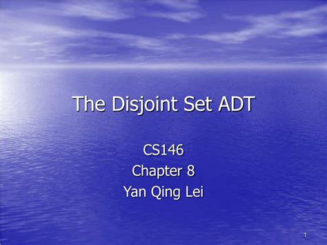 Ppt The Disjoint Set Adt Powerpoint Presentation Free Download Id