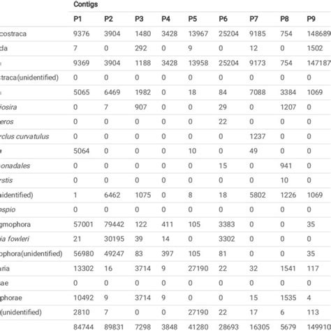 List Of Prey Items Of Macrourus Caml As Determined By NGS Analysis