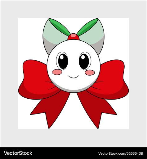 Christmas Bow Royalty Free Vector Image Vectorstock