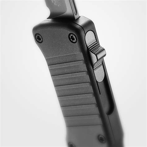 Hk Knives By Hogue Hadron Otf Auto Knife 3375 154cm Black Plain Clip