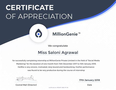 Saloni Agrawal On Linkedin First Internship Completed Successfully