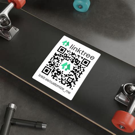 Single Custom Linktree Vinyl Sticker With Qr Code Etsy