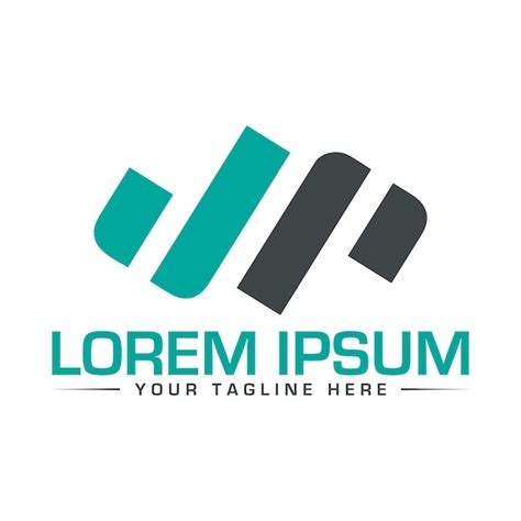 Jp Letter 로고 디자인 독특하고 전문적인 Pj 로고 디자인 프리미엄 벡터