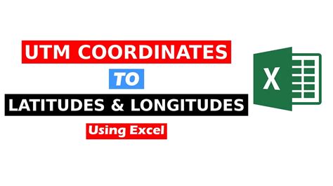 Convert Utm To Decimal Degrees Latitude Longitude With Excel Youtube