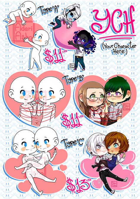 Chibi Couple Ych Bases Open By Aderiarts On Deviantart