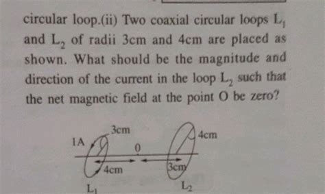 circular loop ii two coaxial circular loops l {1} and l {2} of radii