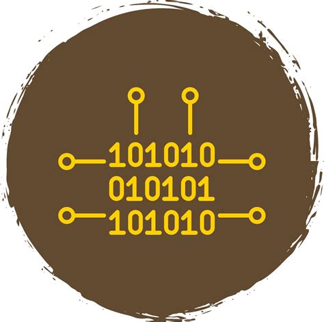 Binary Code Line Circle Yellow Icon 39179041 Vector Art At Vecteezy