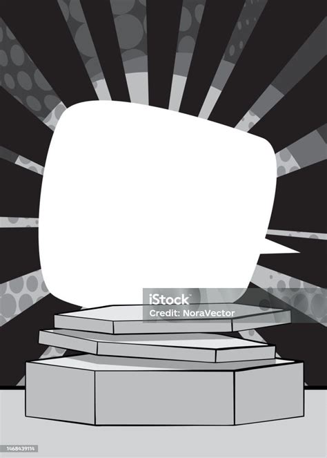 만화 육각형 회색 모형 프레젠테이션을 위한 무대 만화책 제품 연단 그래픽 프레젠테이션 벡터 쇼케이스 그림입니다 고풍스런에 대한 스톡 벡터 아트 및 기타 이미지 Istock