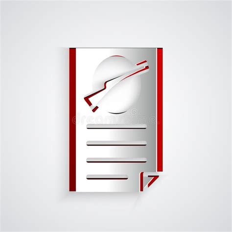 Paper Cut Firearms License Certificate Icon Isolated On Grey Background