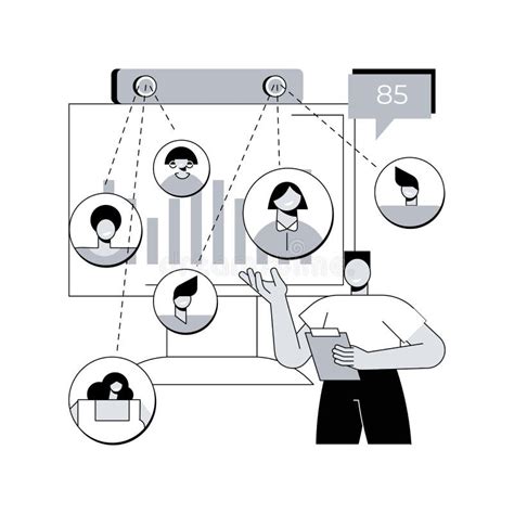 People Counter System Abstract Concept Vector Illustration Stock Vector