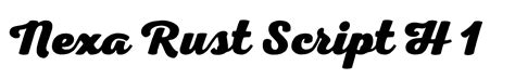 Nexa Rust Script H 1 Font Webfont And Desktop Myfonts
