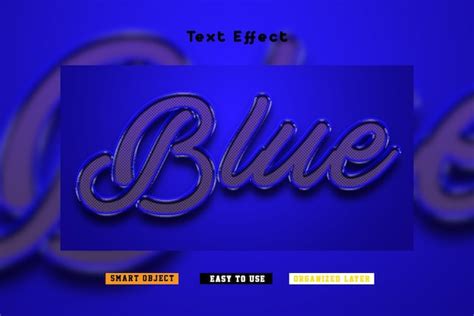Premium PSD Attractive And Elegant Text Effect In Blue