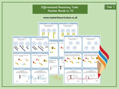 Year 1 Differentiated Reasoning Tasks Number Bonds To 10 Master The Curriculum