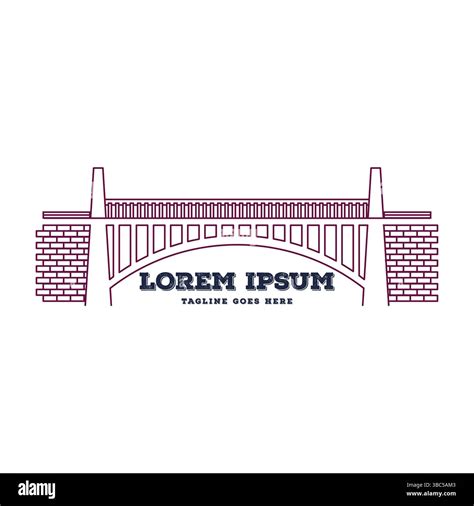 Bridge Symbol Icon Line Outline Style Vector Graphic Illustration Stock Vector Image And Art Alamy