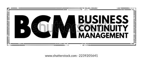 Bcm Business Continuity Management Framework Identifying Stock Illustration 2239205641