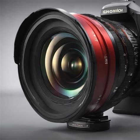 Premium Ai Image 3d Rendering Camera Lens In A Dark Studio Background
