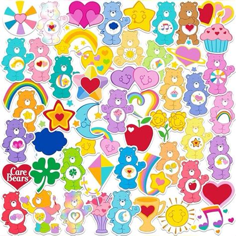 Care Bear Stickers Bear Decal Office Supplies Art Themed Stickers